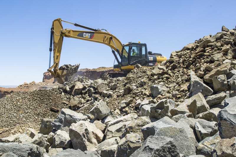 Excavator Working in a Mine. Editorial Stock Photo - Image of africa ...