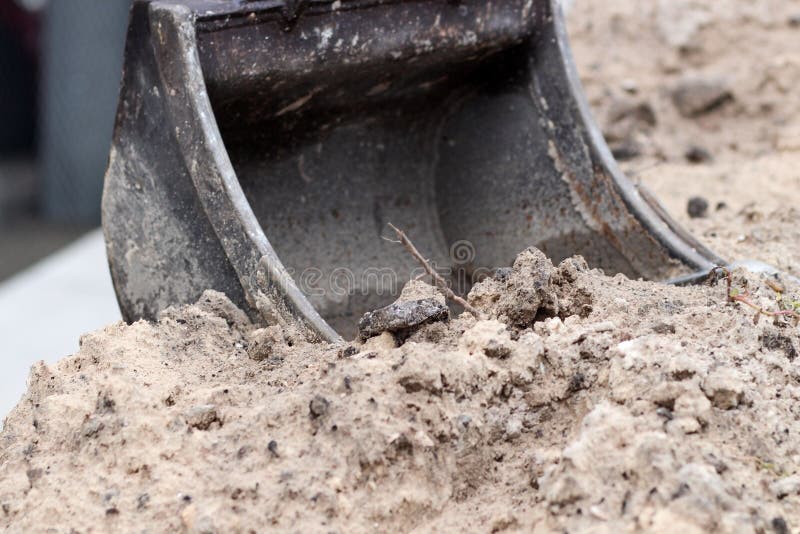 Excavator Working on the Sand at a Construction Site Stock Image ...