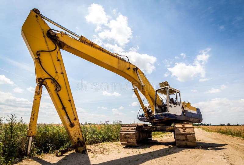 Excavator stock image. Image of track, equipment, wide - 47639031