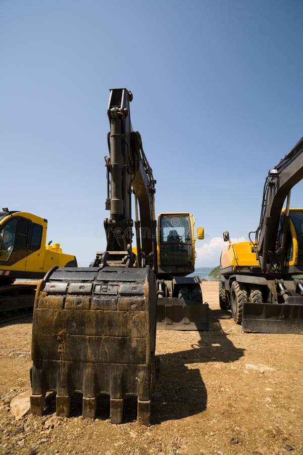 Excavators stock photo. Image of flatten, construction - 8050892
