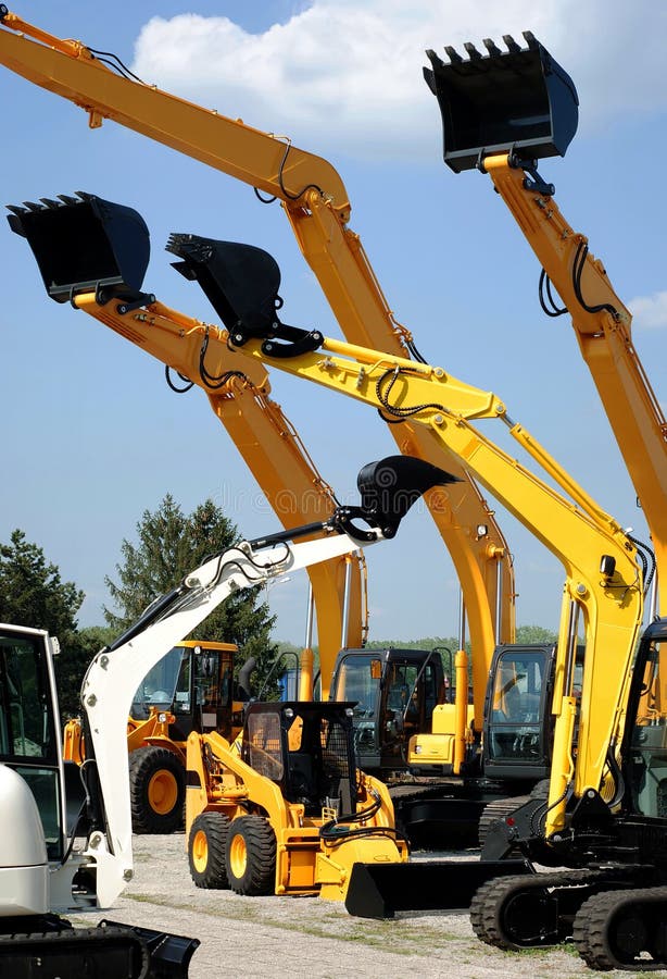 Big Diggers stock image. Image of work, dust, hydraulic - 10284409