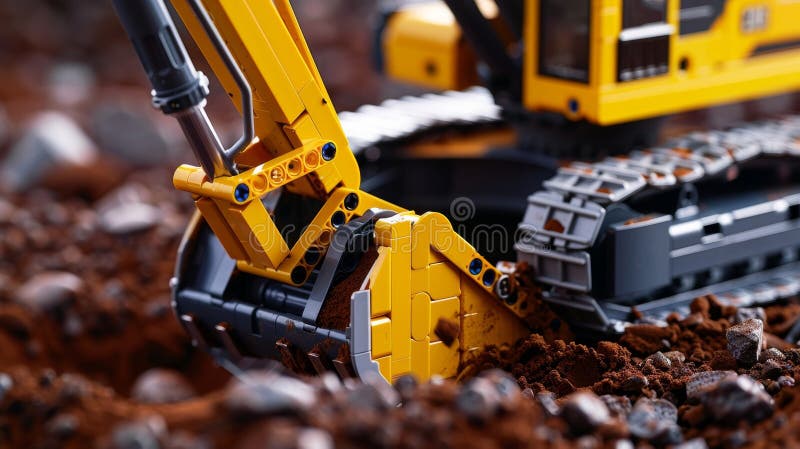 The Excavators Arm Extended To Its Full Reach Showcasing Its Impressive ...