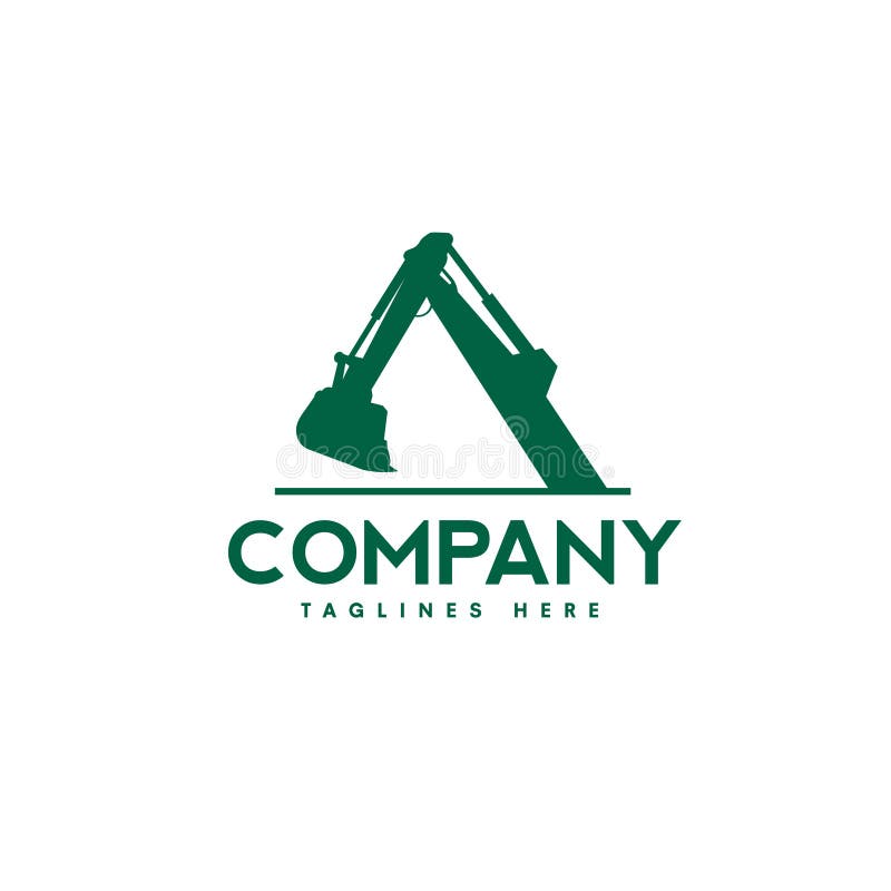 Excavators Construction Machinery Logo Stock Vector - Illustration of ...