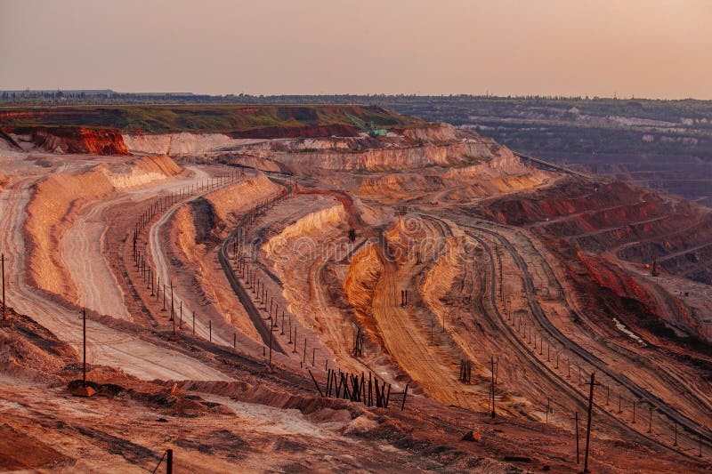 Mining and Processing Plant. Wet Sand Grading Process Stock Photo ...
