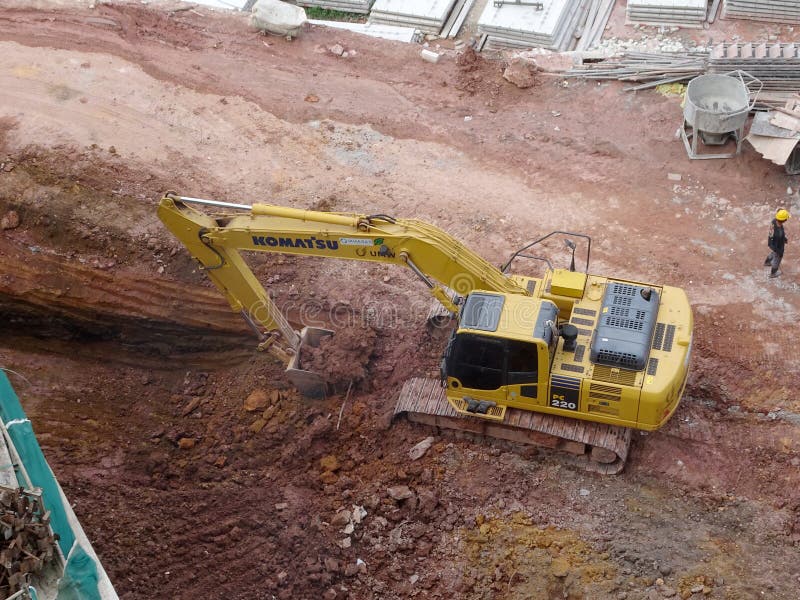 Excavators Machine at the Construction Site. it is Used To Excavate ...