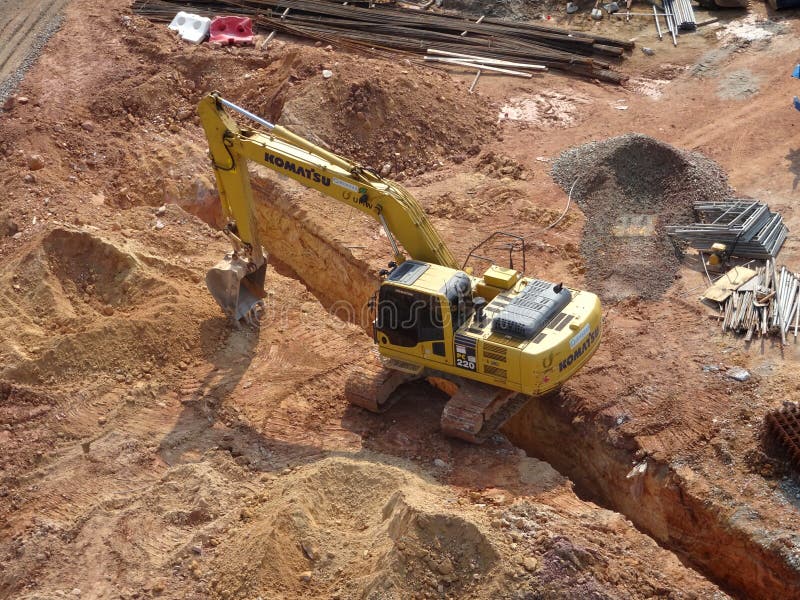 Excavators Machine at the Construction Site. it is Used To Excavate ...
