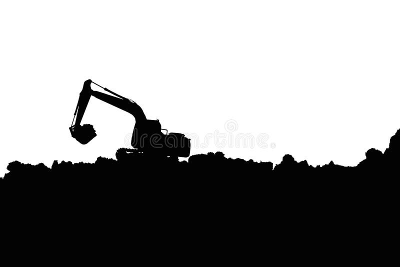 246 Excavators Silhouette Stock Photos - Free & Royalty-Free Stock ...
