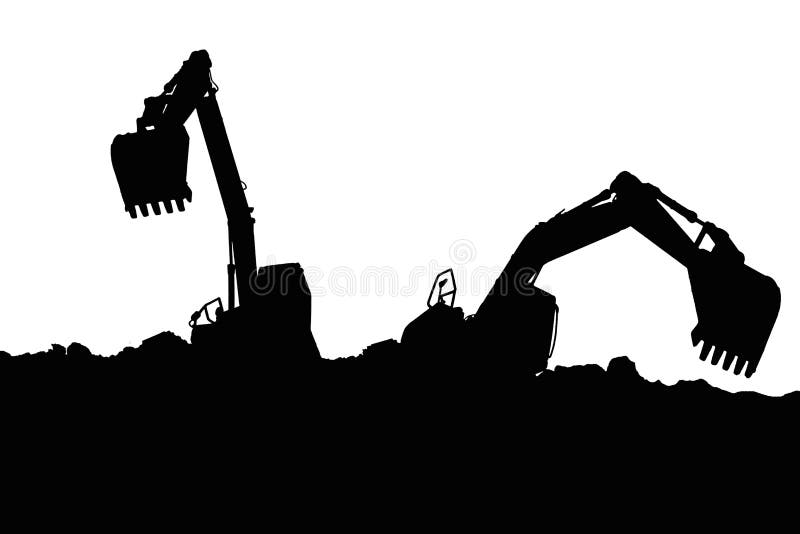246 Excavators Silhouette Stock Photos - Free & Royalty-Free Stock ...