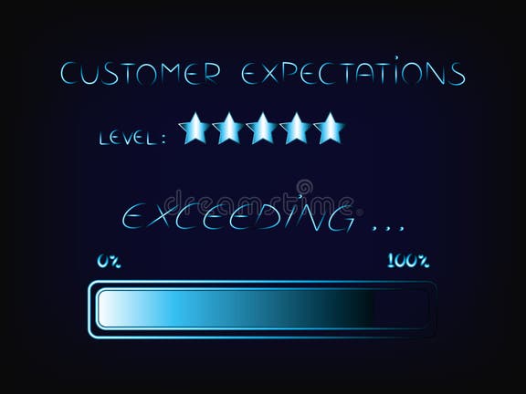 Exceeding Customer Expectations Progress Bar Stock Vector ...