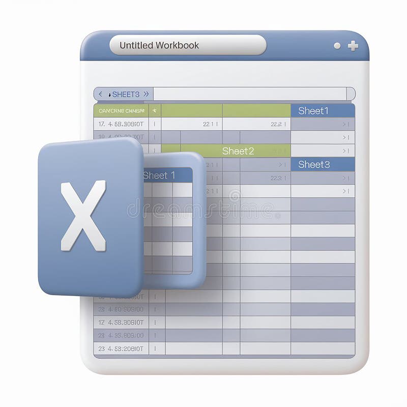 Excel Power - 3D Microsoft Office Excel in Action. Digital Data ...