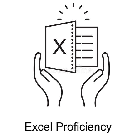 Excel Proficiency Icon. Vector Design Stock Illustration - Illustration ...