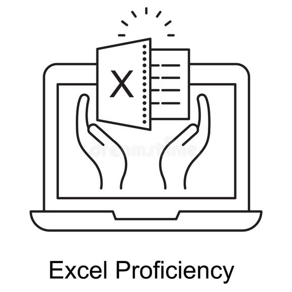 Excel Proficiency Icon. Vector Design Stock Illustration - Illustration ...