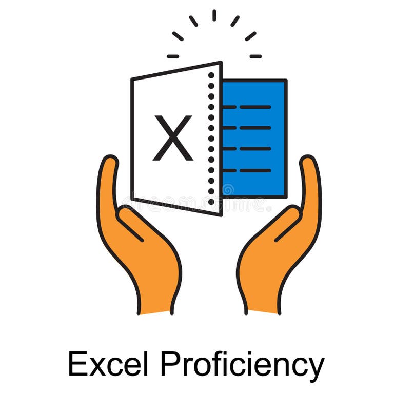 Excel Proficiency Icon. Vector Design Stock Illustration - Illustration ...