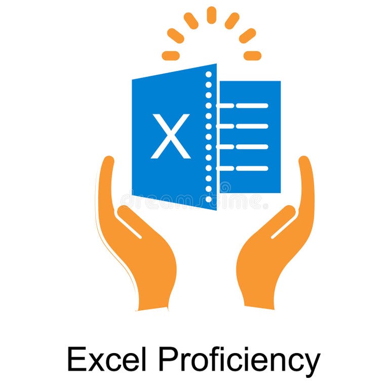 Excel Proficiency Icon. Vector Design Stock Illustration - Illustration ...