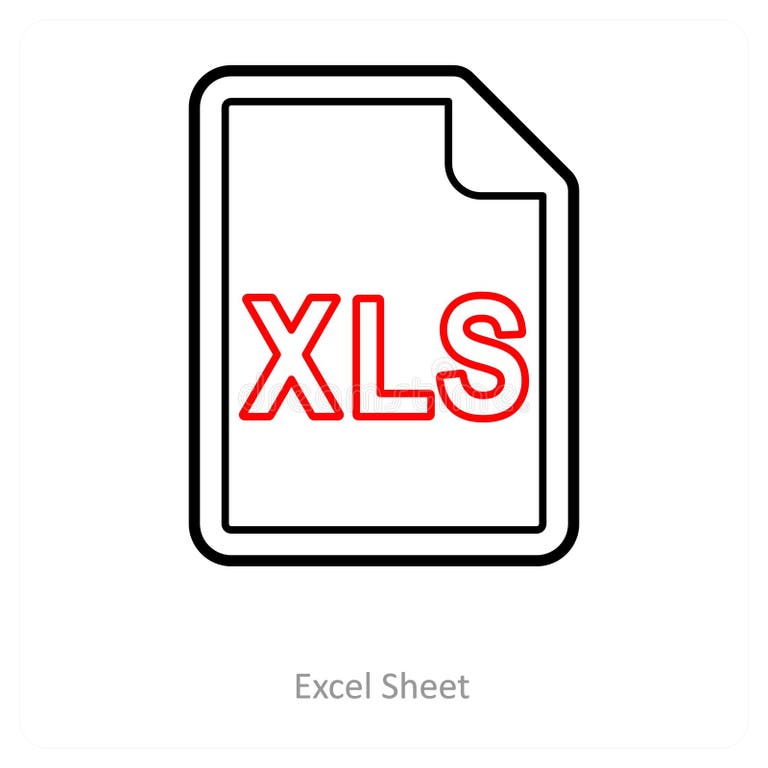 Excel Sheet and File Icon Concept Stock Vector - Illustration of excel ...