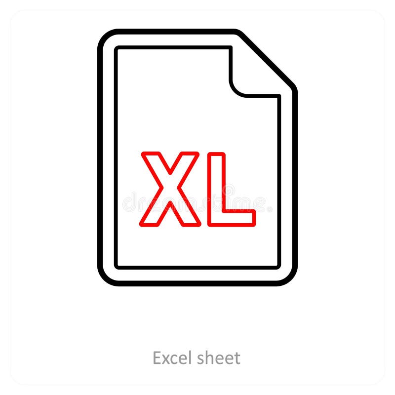 Excel Sheet and File Icon Concept Stock Vector - Illustration of format ...