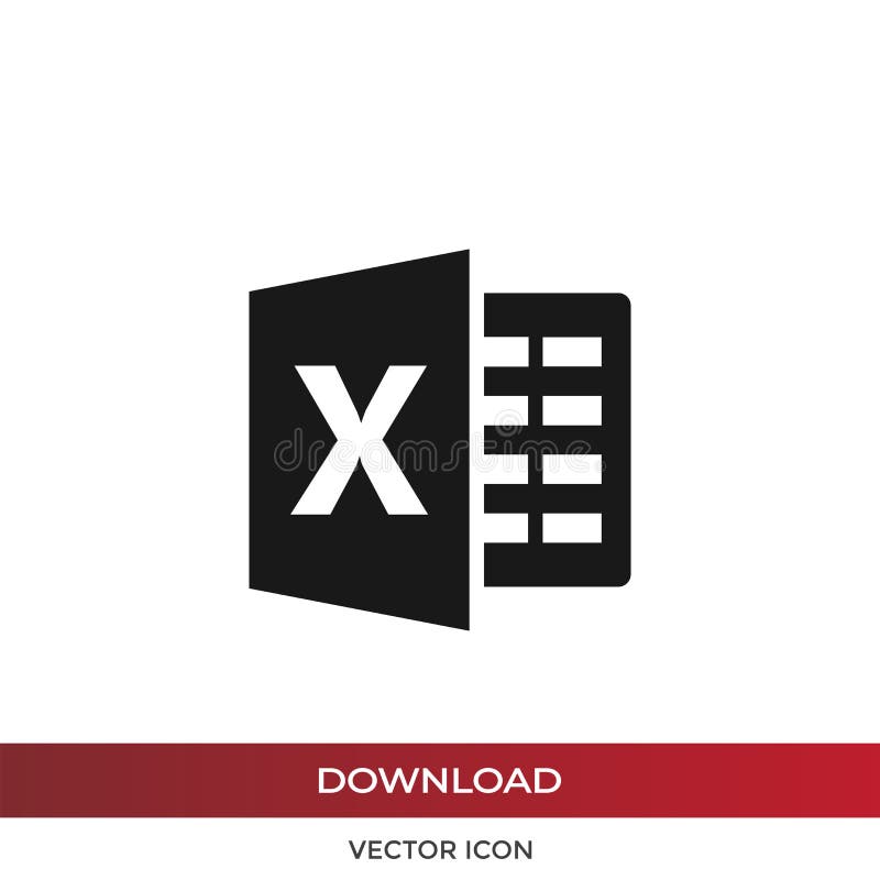Excel Vector Icon in Modern Design Style for Web Site and Mobile App ...