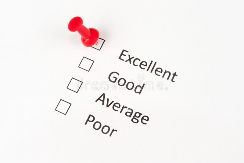 Excelente, Bueno, Medio O Pobres Imagen de archivo - Imagen de ...