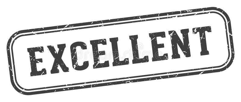 Excelente Sello. Excelente Marca Rectangular Sobre Fondo Blanco ...