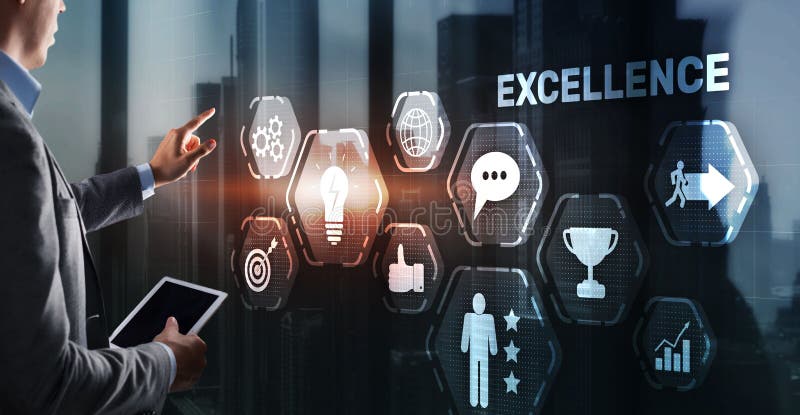 Excellence Concept. Quality Service Stock Illustration - Illustration ...