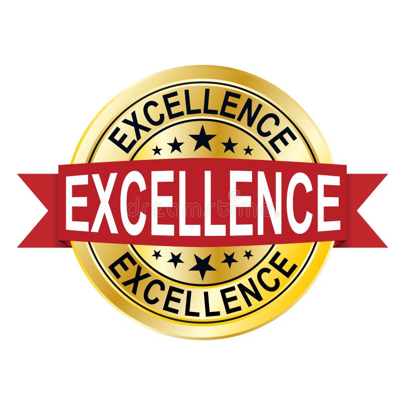 Excellence 3d Gold Badge with Red Ribbon Vector Stock Vector ... Excellence 3d Gold Badge with Red Ribbon Vector Stock Vector ...