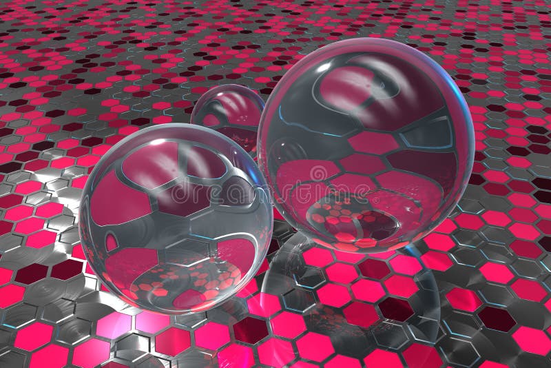 Excellence - Glace, Bille Et Hexagones Illustration Stock ...