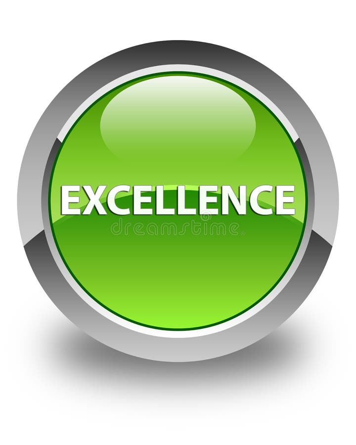 Excellence Green Round Button Stock Illustration - Illustration of ...