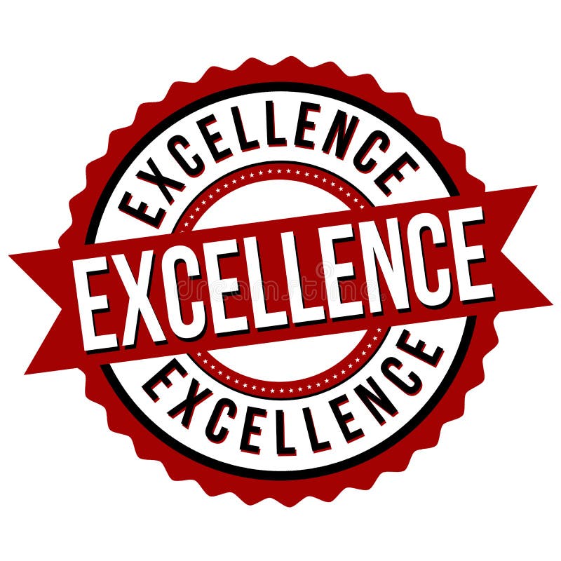 Excellence Label or Sticker on White Stock Vector - Illustration of ...