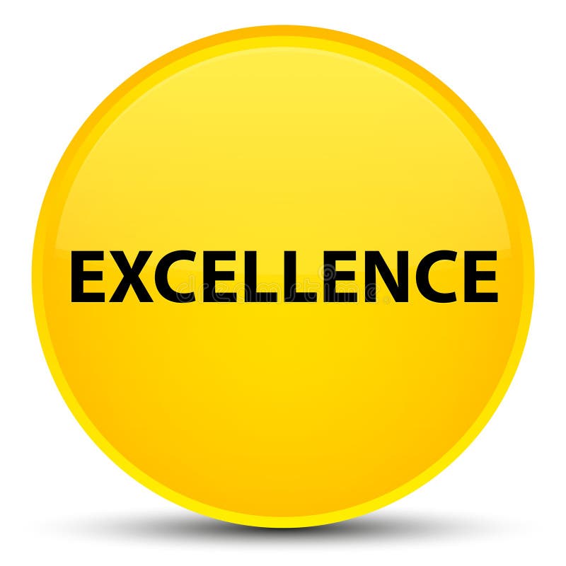 Excellence Special Yellow Round Button Stock Illustration ...