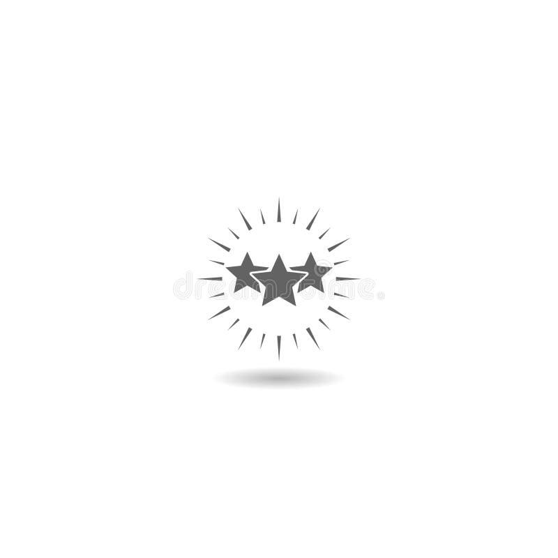 Excellence Star Icon with Shadow Stock Vector - Illustration of brand ...