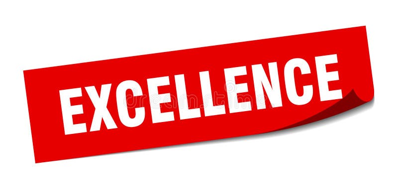 Excellence sticker. stock vector. Illustration of note - 153555000