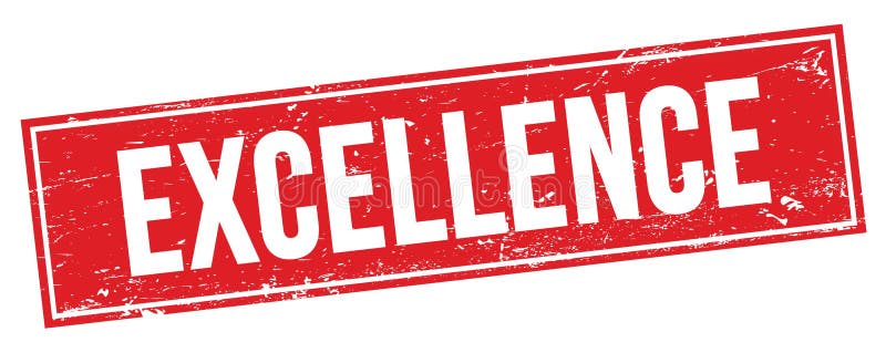 EXCELLENCE Text on Red Grungy Rectangle Stamp Stock Illustration ...