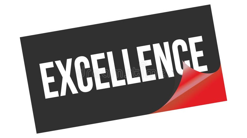 EXCELLENCE Text on Black Red Sticker Stamp Stock Illustration ...