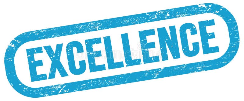 EXCELLENCE, Text Written on Blue Stamp Sign Stock Illustration ...