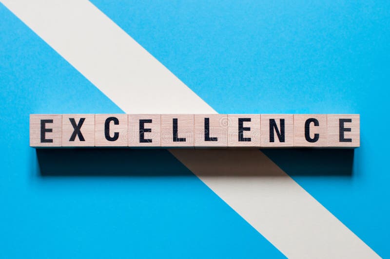 Excellence Word Nature On Blue Sky Stock Image - Image of excellence ...