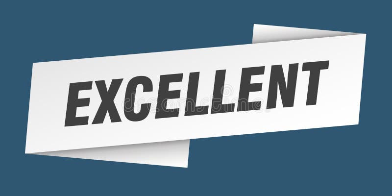 Excellent Banner Template. Excellent Ribbon Label Stock Vector ...