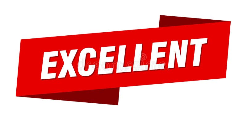 Excellent Banner Template. Excellent Ribbon Label Stock Vector ...