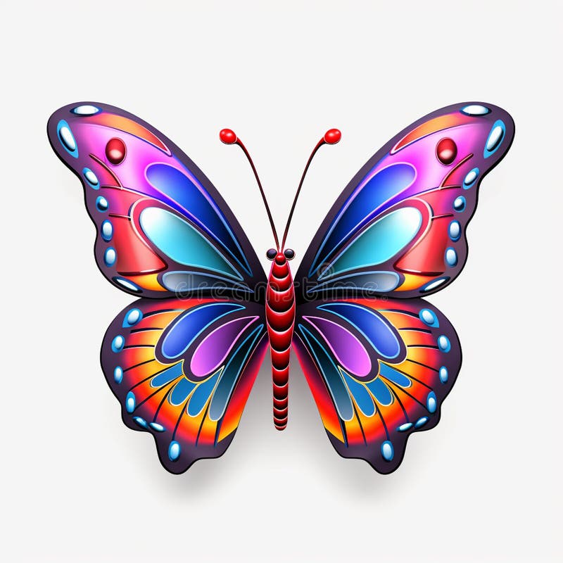 Excellent Butterfly Set Enchanted Wings Stock Illustration ...