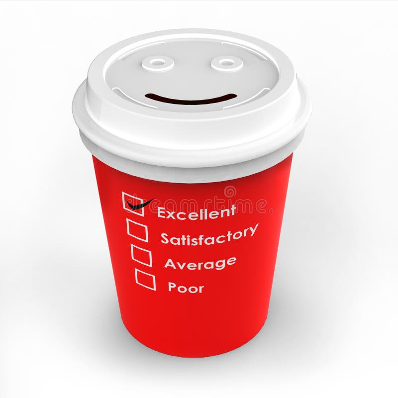 Excellent coffee cup stock illustration. Illustration of satisfactory ...