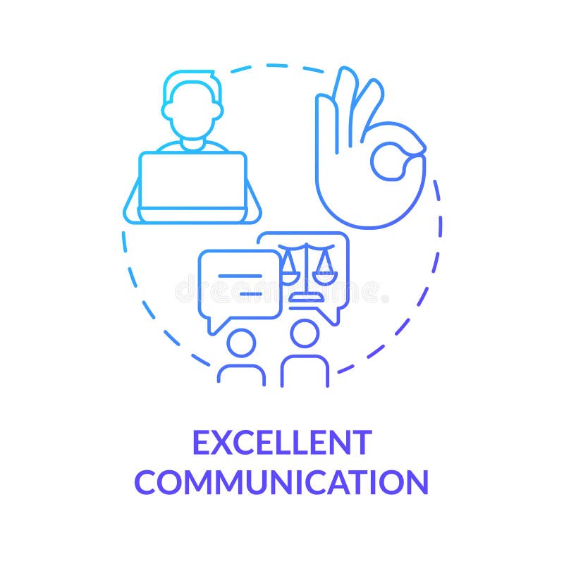 Excellent Communication Concept Icon Stock Vector - Illustration of ...