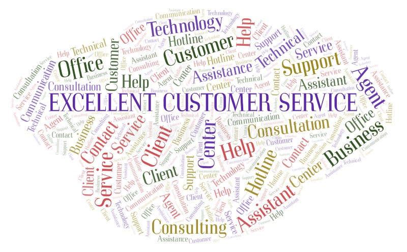 Excellent Customer Service Word Cloud. Stock Illustration ...