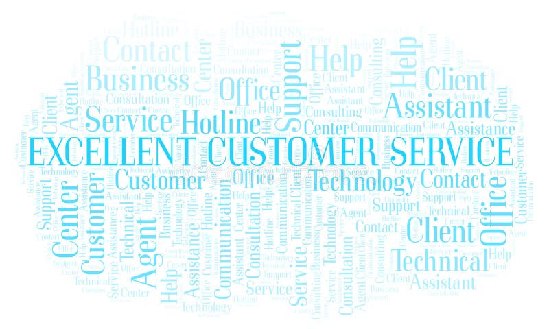 Excellent Customer Service Word Cloud Stock Illustration - Illustration ...