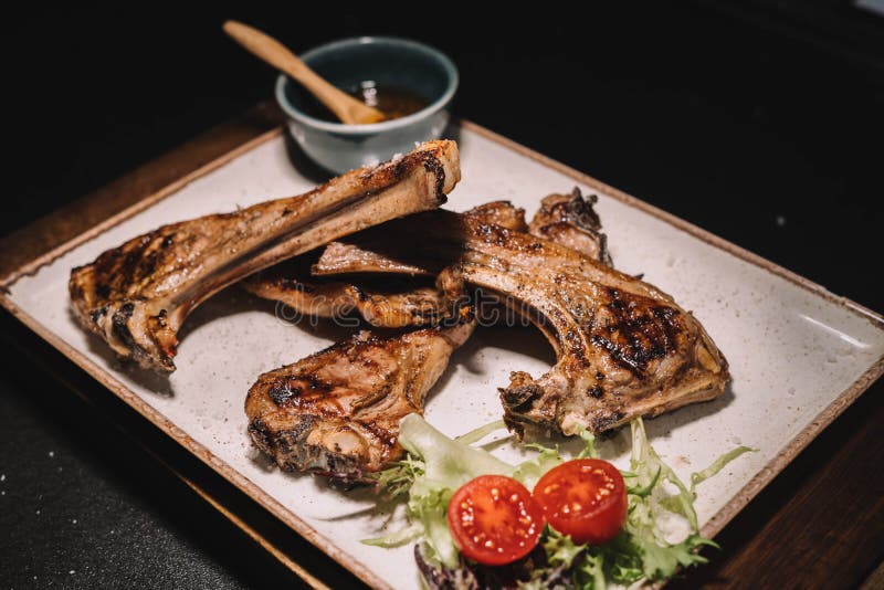 Excellent Cuts of Argentine Meat on a White Plate Stock Photo - Image ...