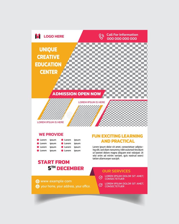Excellent Education Flyer Template or Creative Leaflet Stock Vector ...