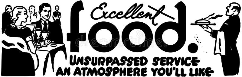 Excellent Food stock vector. Illustration of menus, date - 42097876