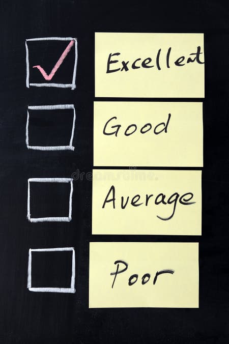 Excellent, Good, Average or Poor Stock Image - Image of good ...