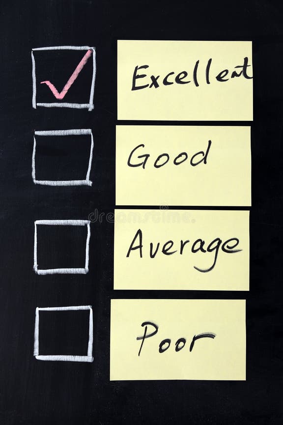 Excellent, Good, Average or Poor Stock Image - Image of good ...