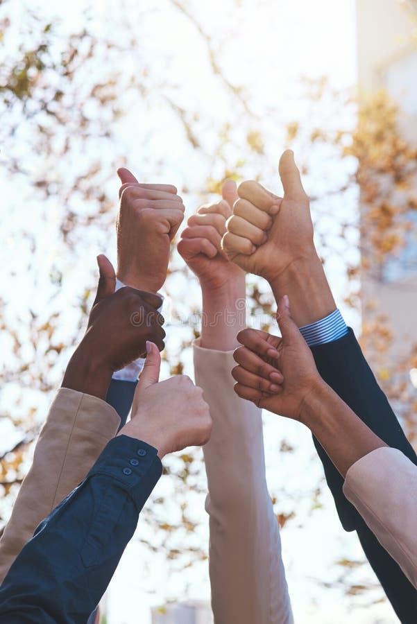 Excellent. a Group of Hands Showing Thumbs Up. Stock Image - Image of ...