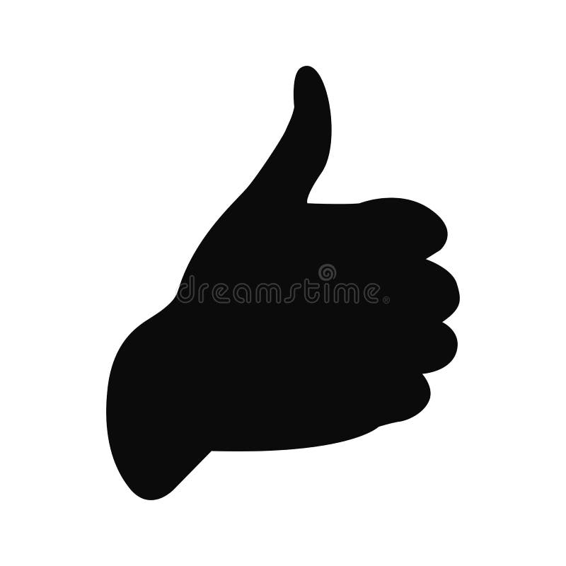 Excellent Hand Sign Silhouette Vector Stock Vector - Illustration of ...
