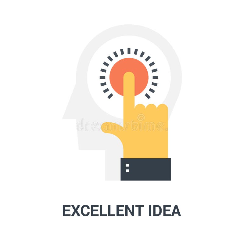 Excellent Idea Icon Concept Stock Vector - Illustration of idea, brain ...